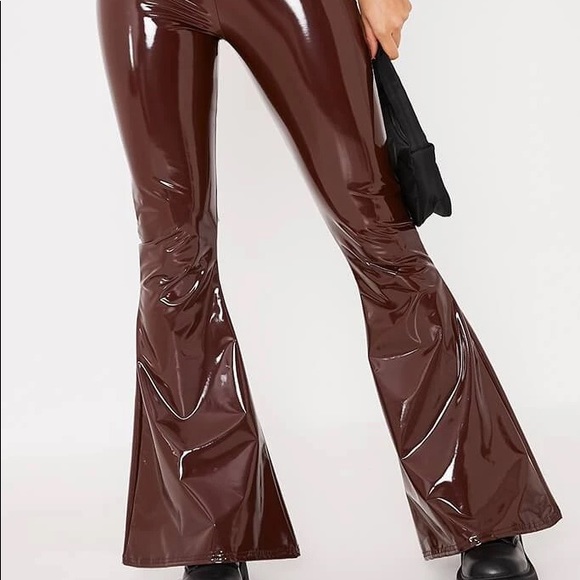 Pants & Jumpsuits | 200s Pleather Vinyl Bell Bottom Flare Pants | Poshmark